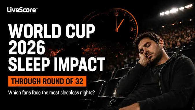 LiveScore World Cup 2026 Round Of 32 Sleep Loss Table